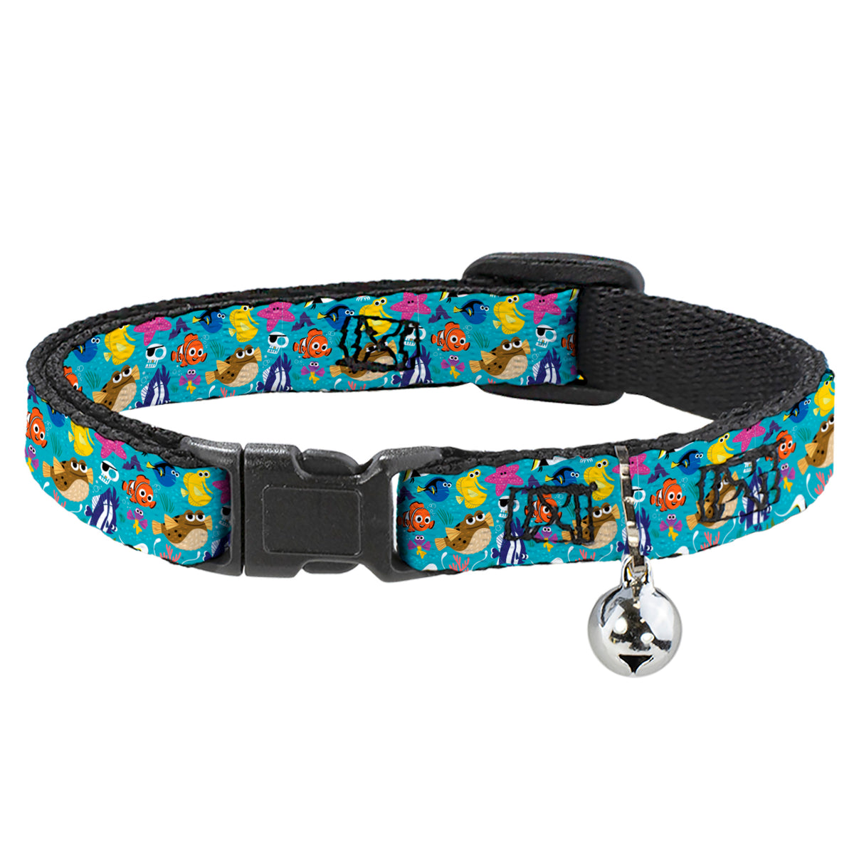 Breakaway Cat Collar with Bell - Finding Nemo and Friends Underwater C ...