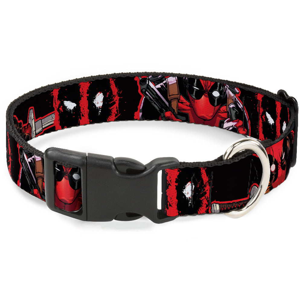 Plastic Clip Collar - Deadpool 2-Action Poses/Splatter Logo Black/Red ...