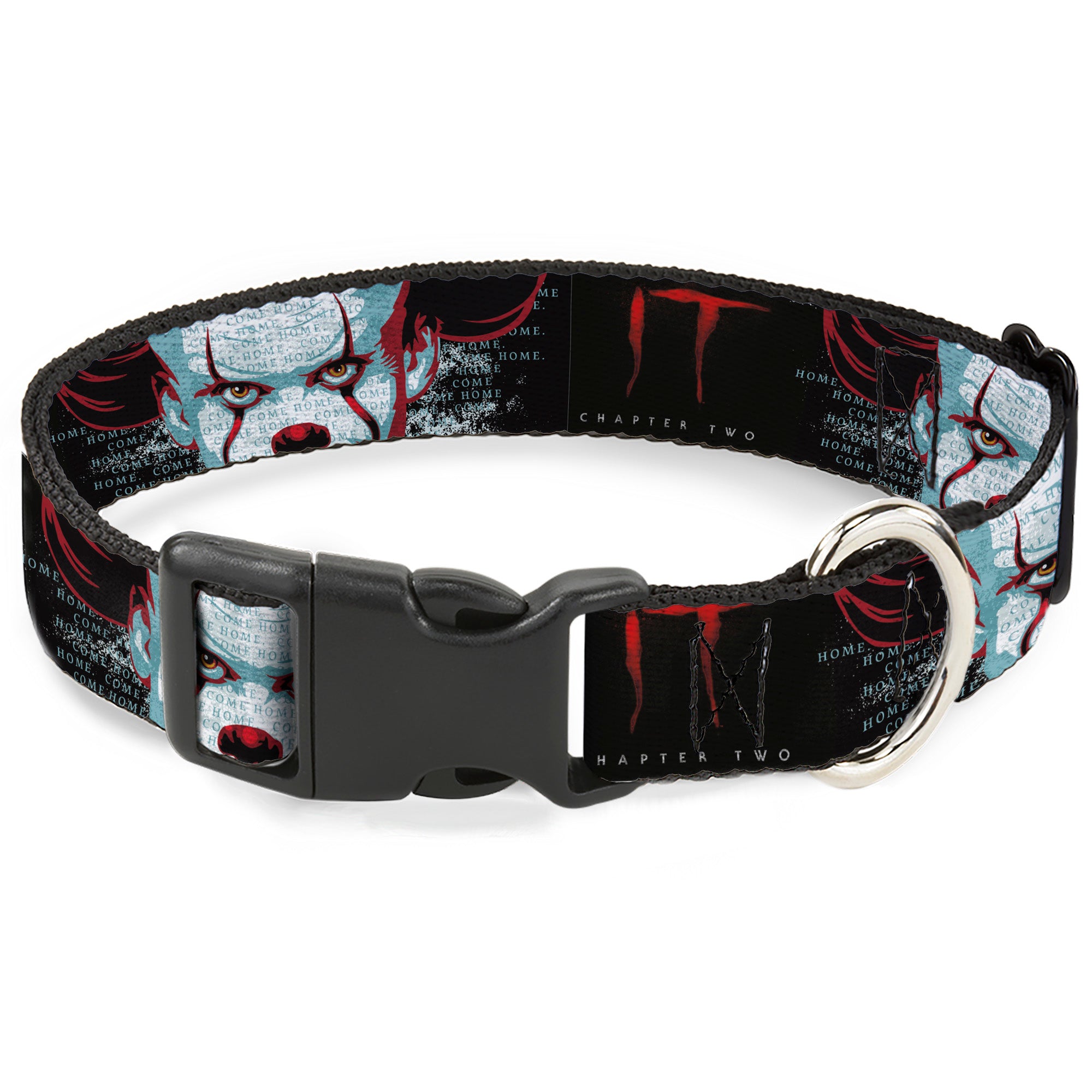 Plastic Clip Collar - IT CHAPTER TWO Pennywise Face CLOSE-UP Black/Red ...