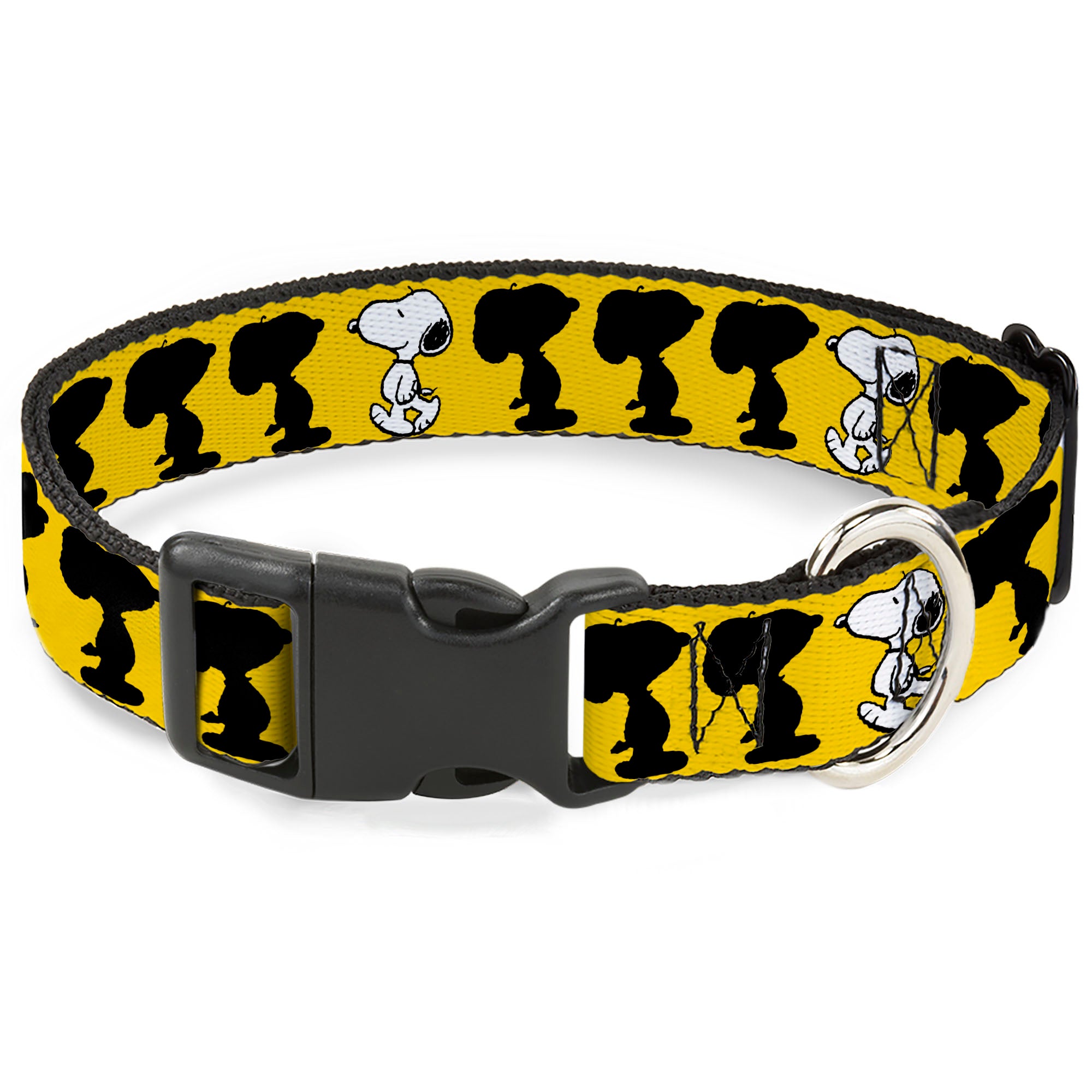 Plastic Clip Collar - Peanuts Snoopy Walking/Silhouette Pose Yellow/Bl ...