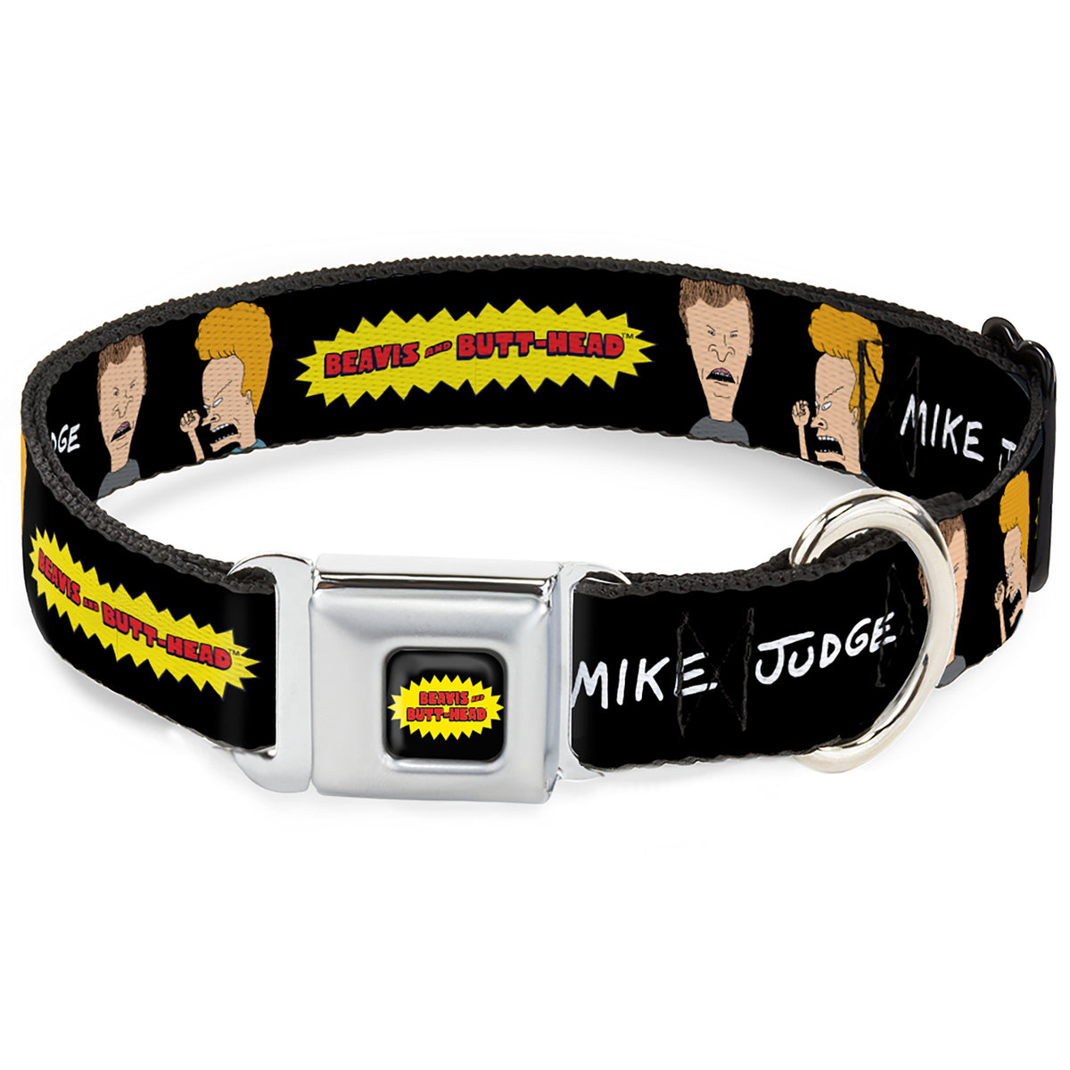 BEAVIS AND BUTT-HEAD Title Logo Full Color Black/Yellow/Red Seatbelt B ...