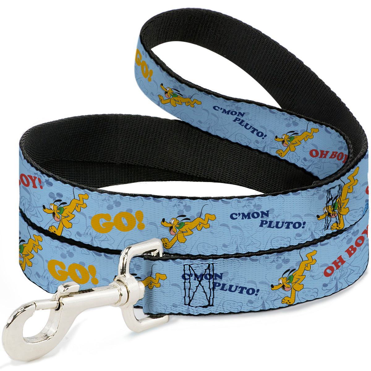 Dog Leash - Disney Pluto Poses and Quotes Blues/Red/Yellow — Buckle-Down