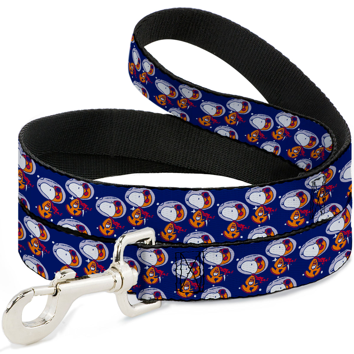 Dog Leash - Peanuts Astronaut Snoopy Walking Pose Scattered Blue/Orang ...