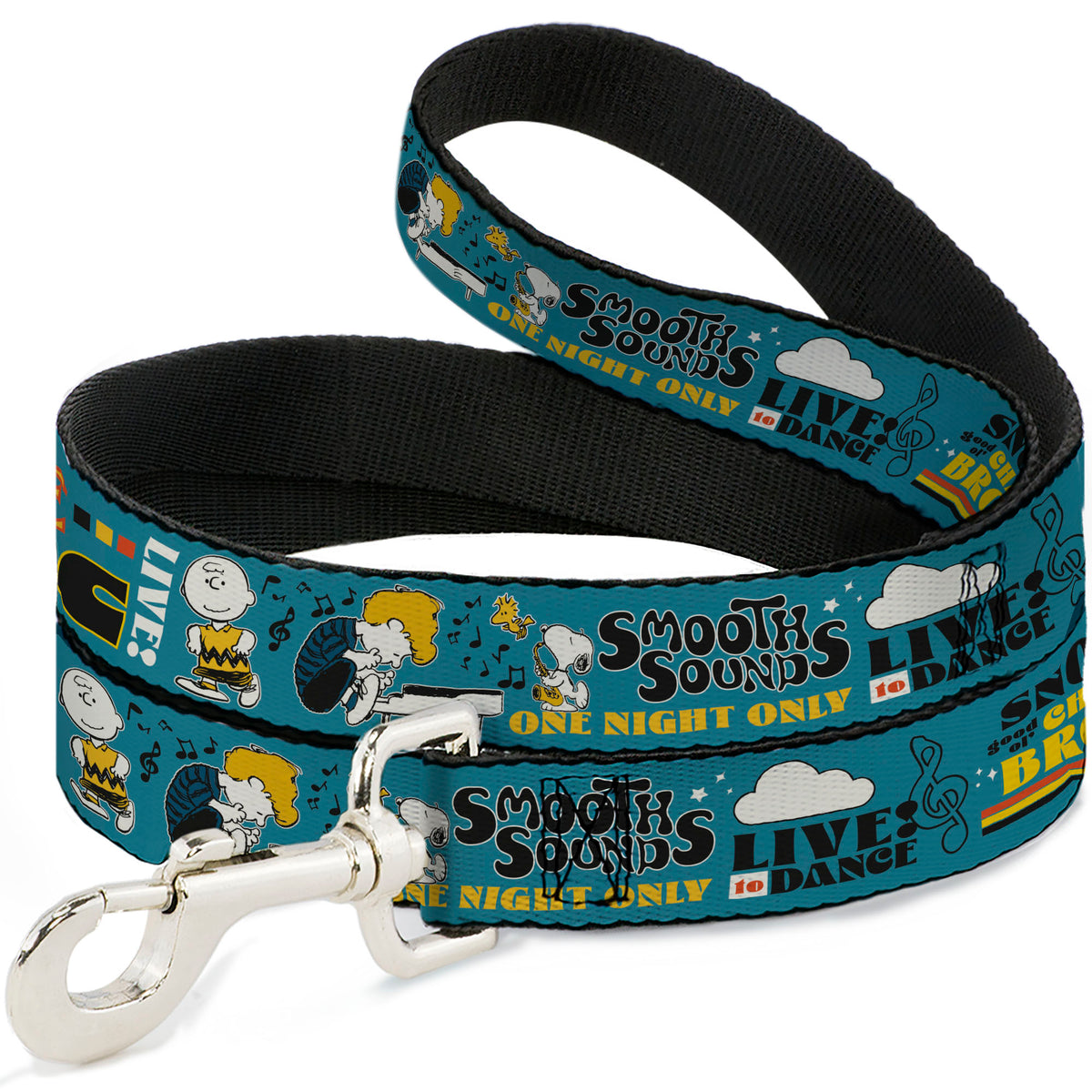 Dog Leash - Peanuts Gang DANCE MUSIC Poses and Quotes Blue/Multi Color ...