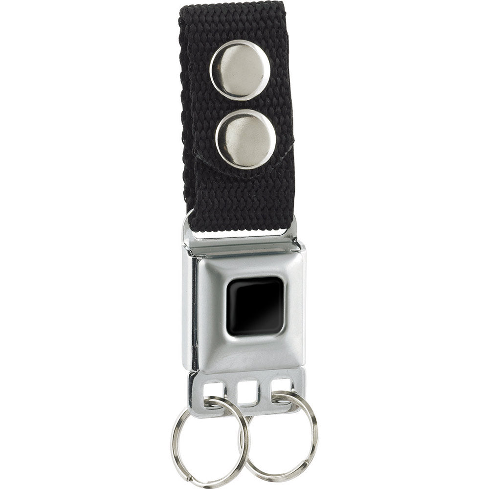 Keychain - Plain Black Full Color - Black Webbing — Buckle-Down