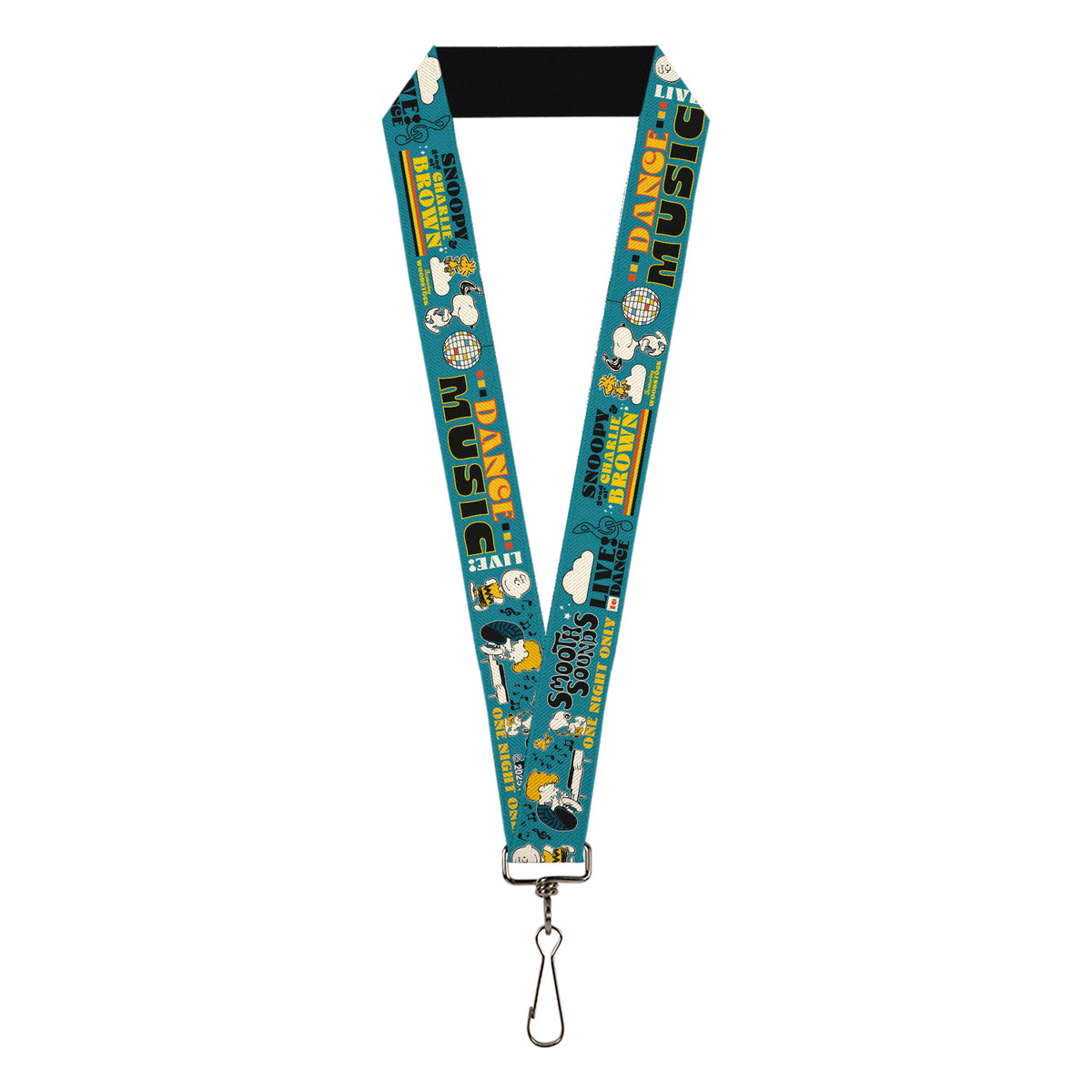 Lanyard - 1.0" - Peanuts Gang DANCE MUSIC Poses and Quotes Blue/Multi ...
