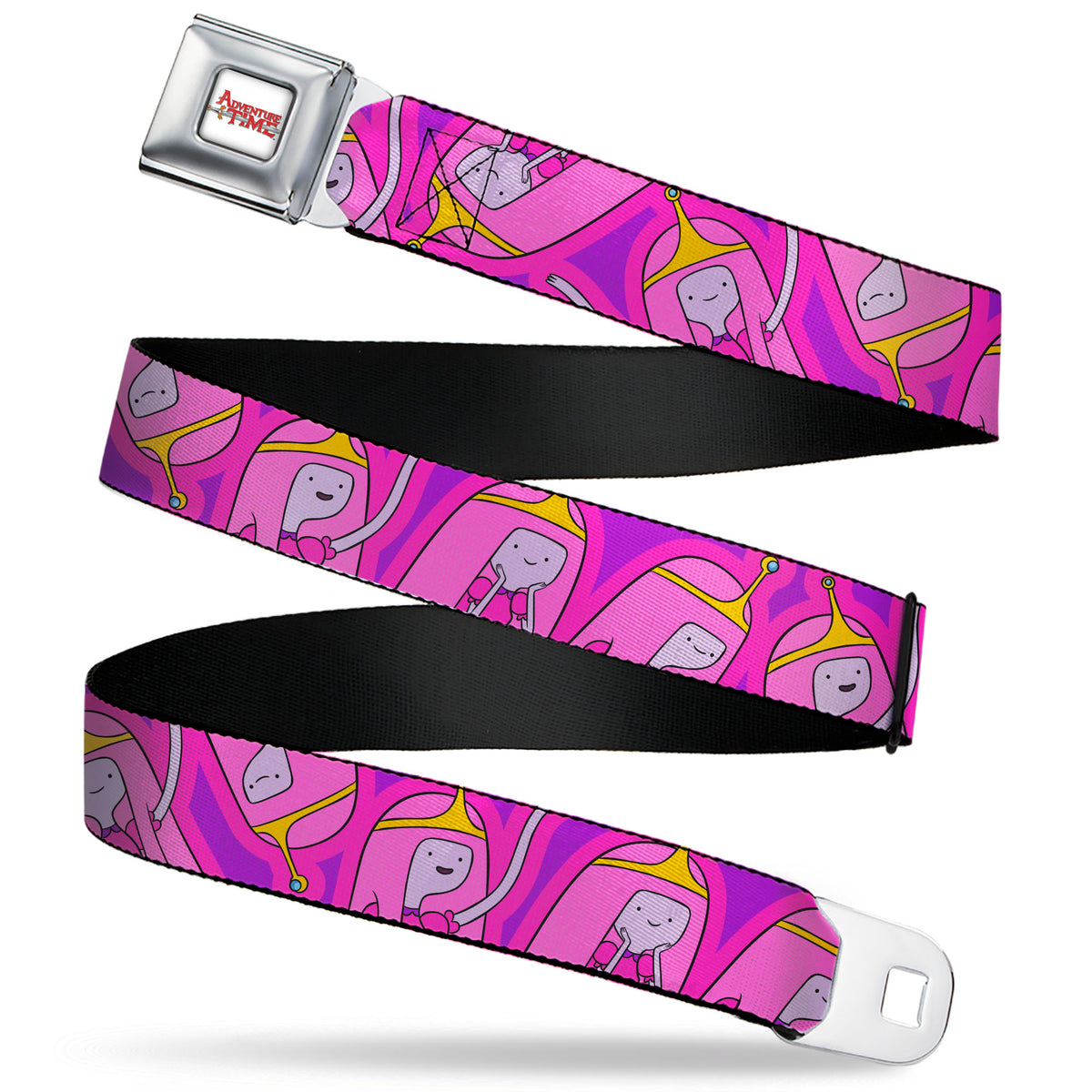 ADVENTURE TIME Title Logo Full Color White Seatbelt Belt - Adventure T ...