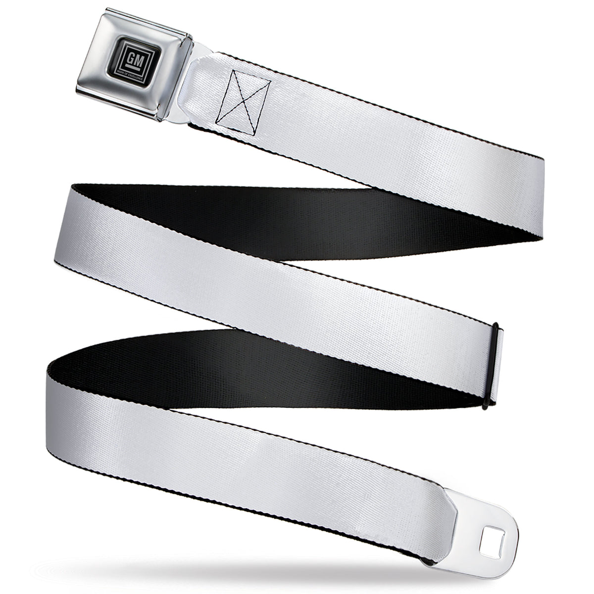GM Seatbelt Belt - White Webbing — Buckle-Down