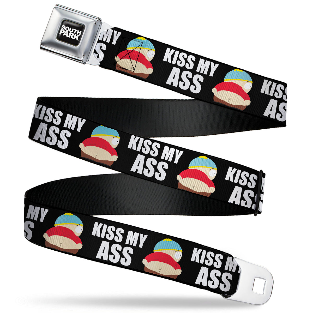 SOUTH PARK Title Logo Full Color Black/White Seatbelt Belt - South Par ...