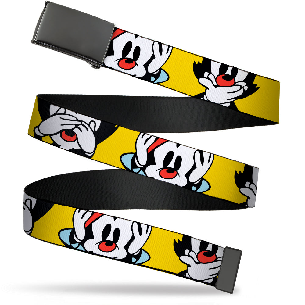 Web Belt Blank Black Buckle - Animaniacs Wakko See Hear Speak No Evil ...