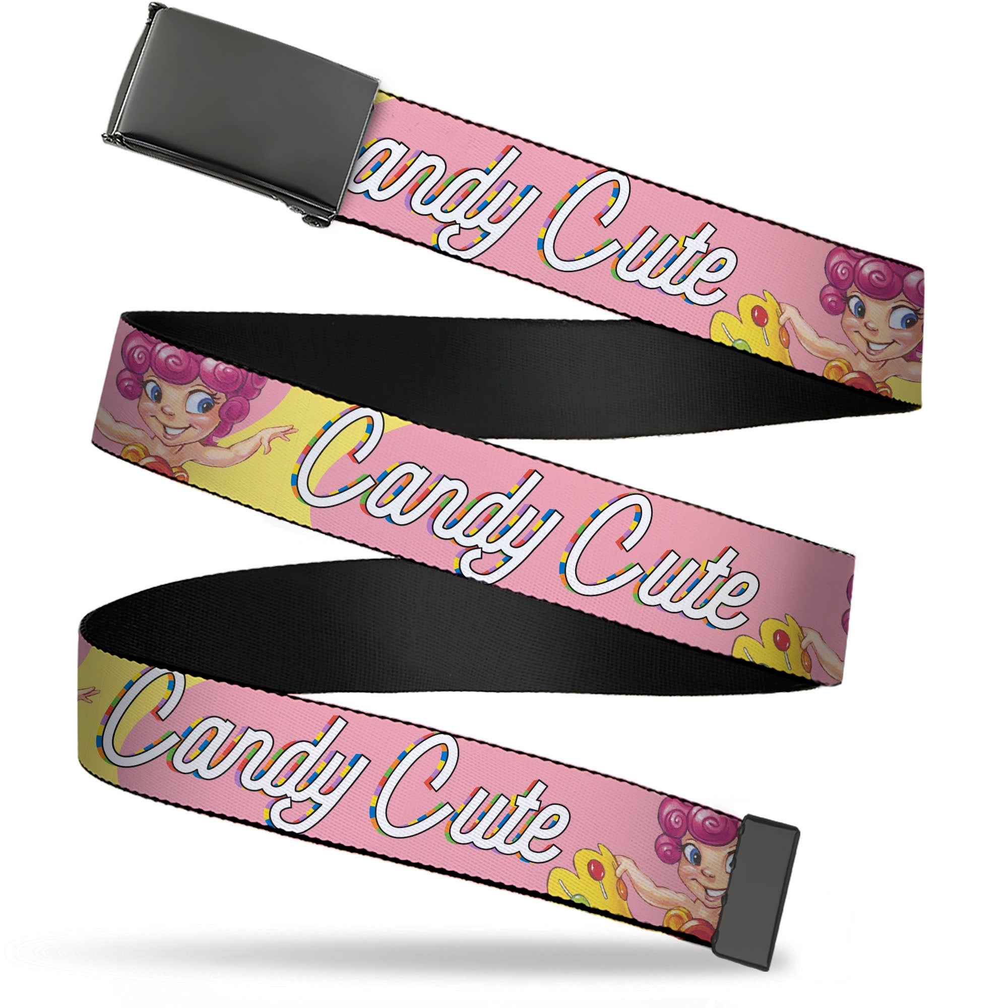 Web Belt Blank Black Buckle - Candy Land CANDY CUTE Princess Lolly Pos ...