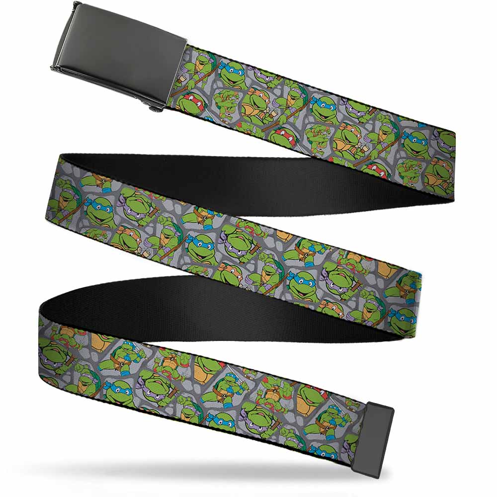 Black Buckle Web Belt - Classic Teenage Mutant Ninja Turtles Expressio ...