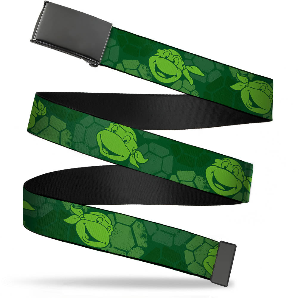 Black Buckle Web Belt - Classic Teenage Mutant Ninja Turtles Turtle Fa ...