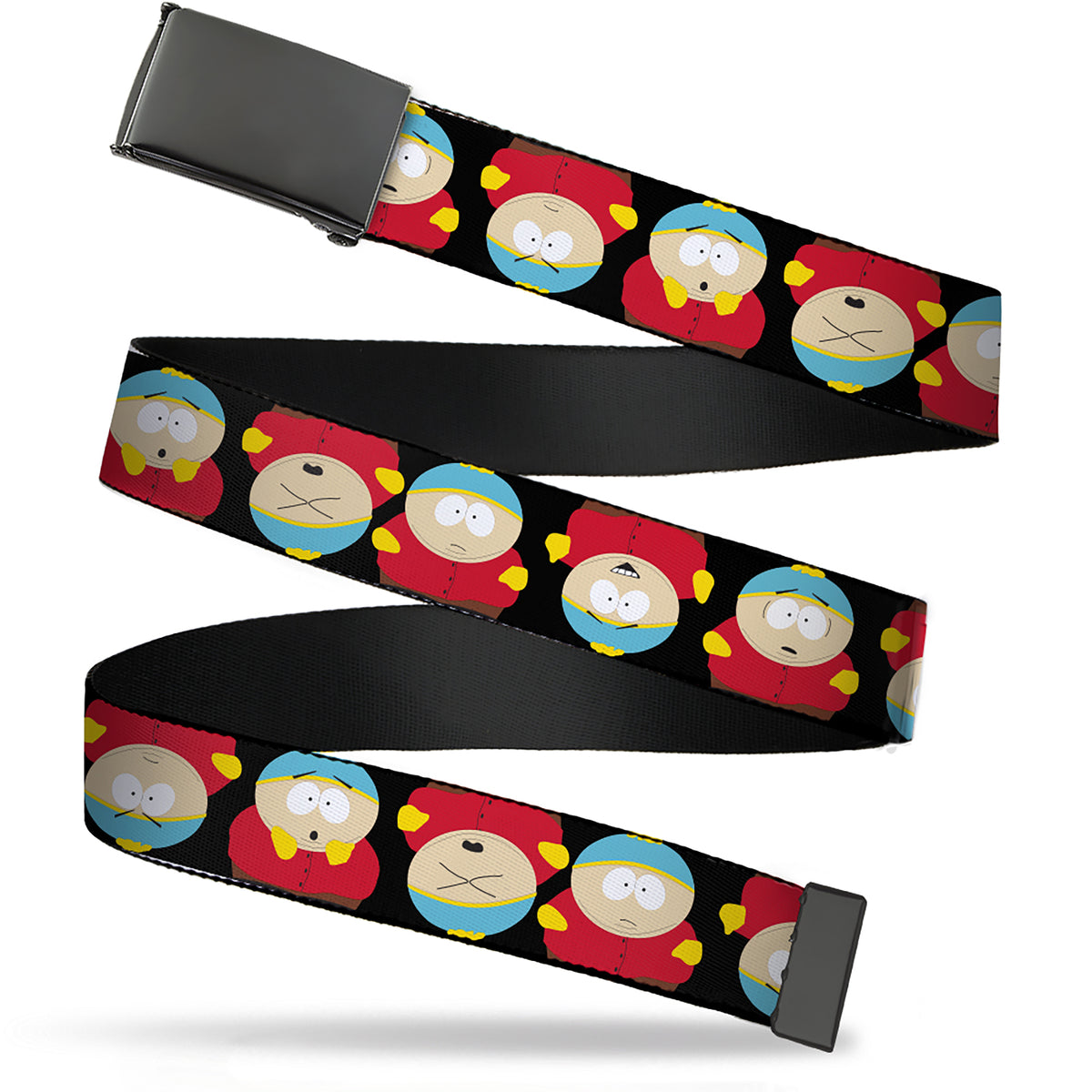 Web Belt Blank Black Buckle - South Park Cartman Flip Poses Black Webb ...