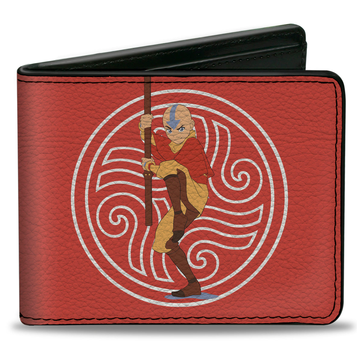 Bi-Fold Wallet - Avatar the Last Airbender Aang Staff Pose and Element ...