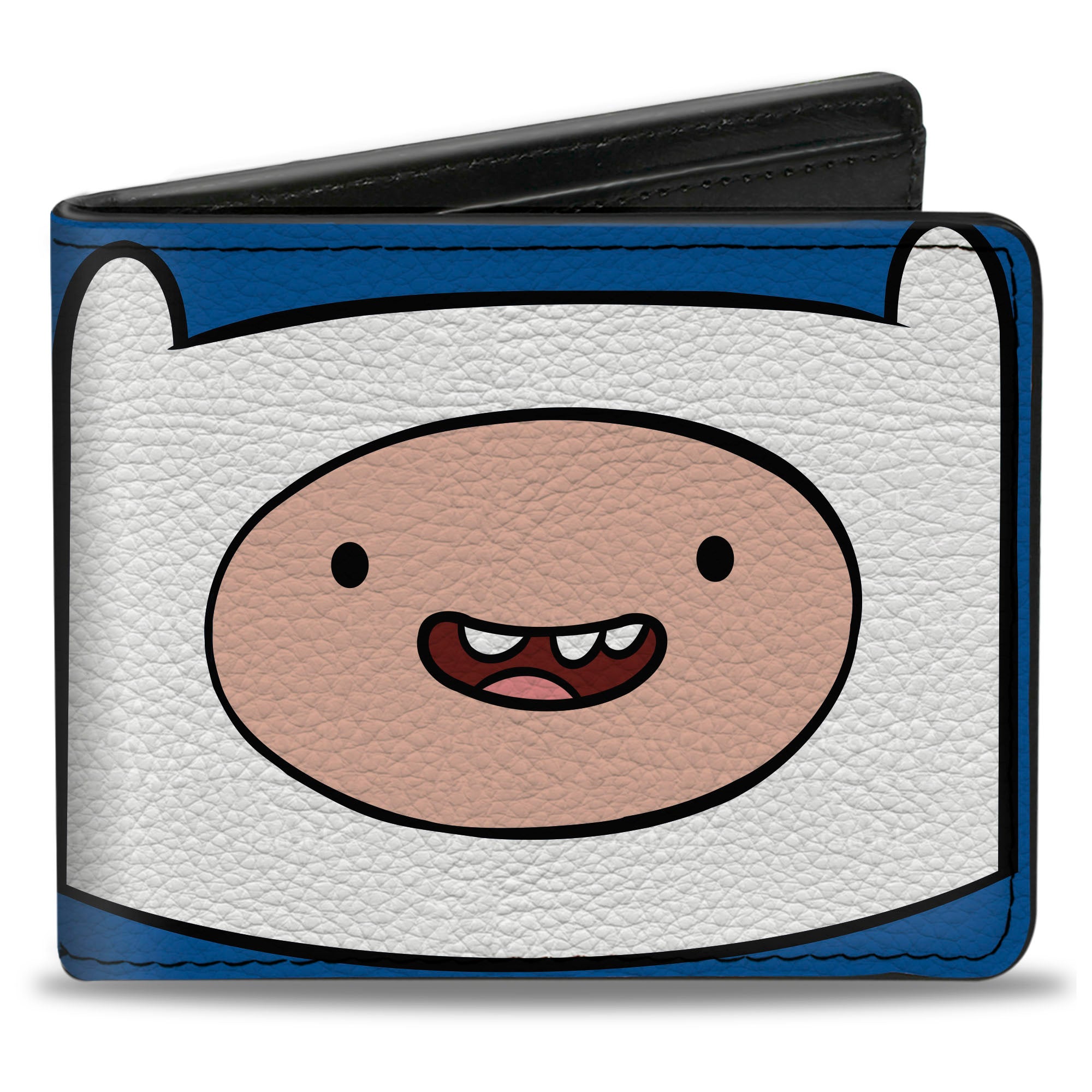Bi-Fold Wallet - ADVENTURE TIME Title Logo and Finn Smiling Face Blue ...