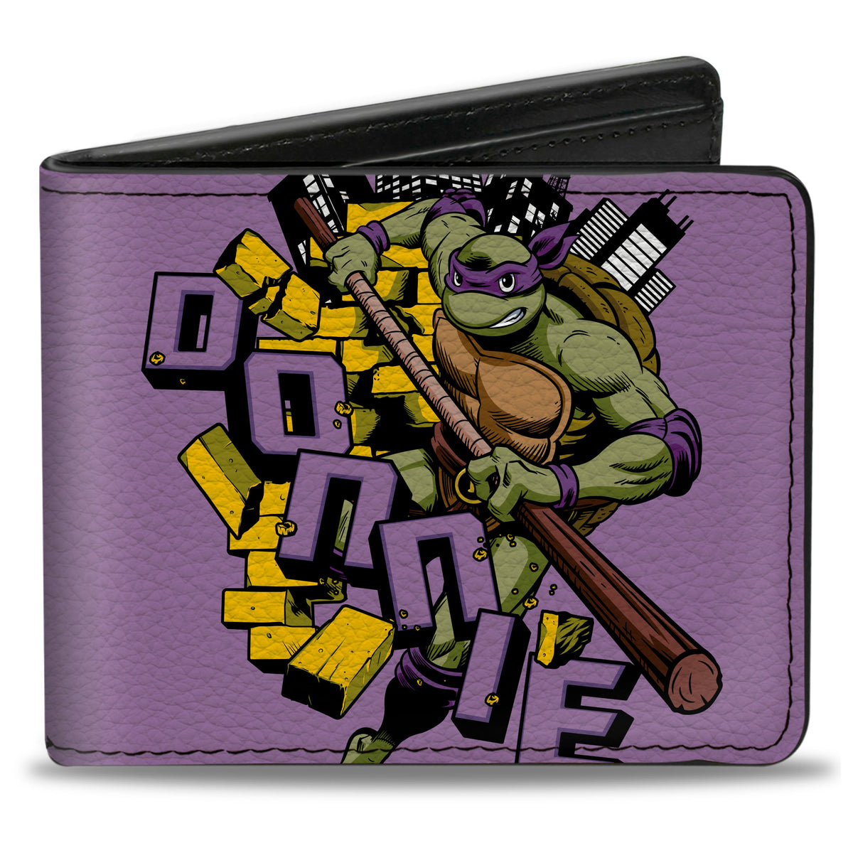 Bi-Fold Wallet - Teenage Mutant Ninja Turtles DONNIE Action Pose Purpl ...