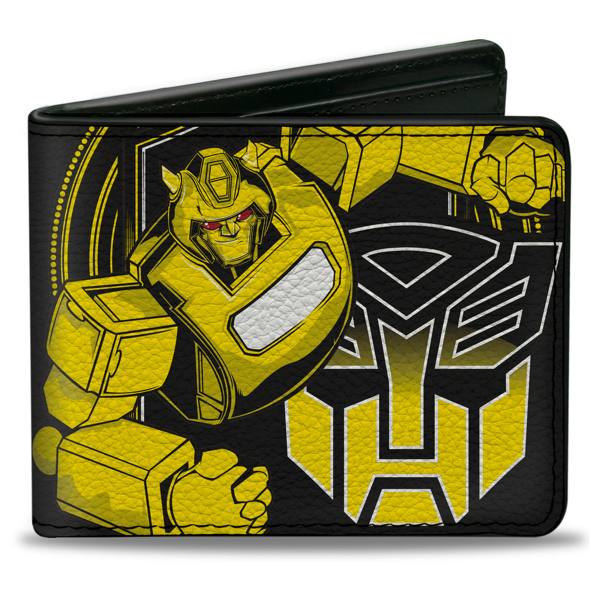 Bi-Fold Wallet - Transformers Bumblebee Pose and Autobot Logo Shield B ...