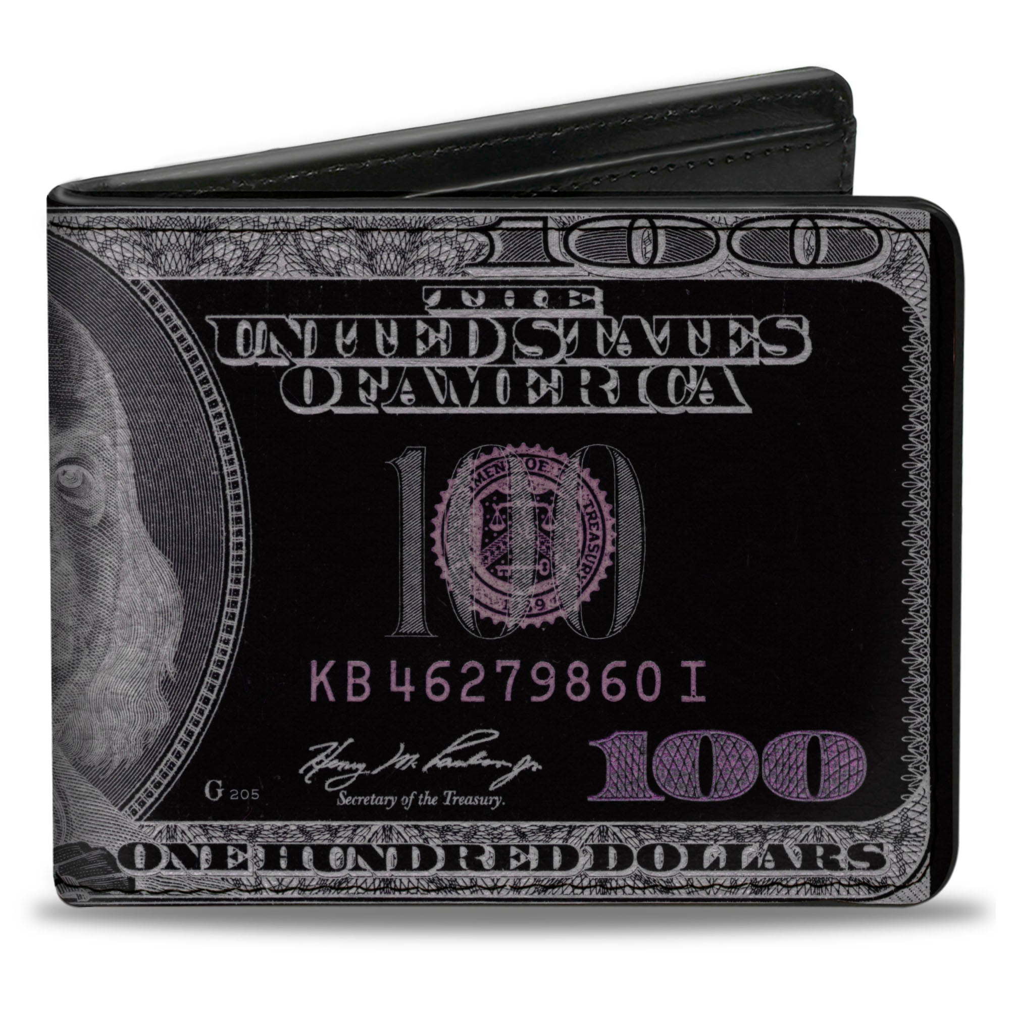 Bi-Fold Wallet - 100 Dollar Bill X-Ray Black White – Buckle-Down