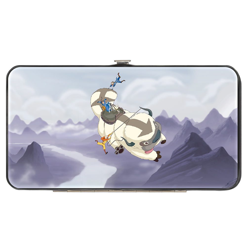 Hinged Wallet - Avatar the Last Airbender Appa Carrying 4-Character Gr ...