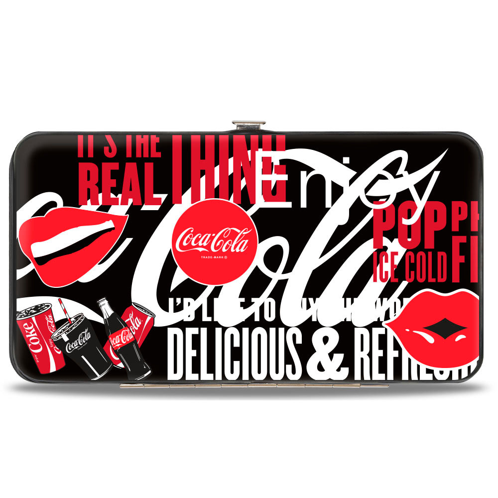 Hinged Wallet - Coca-Cola IT'S THE REAL THING Collage Black/Red/White ...