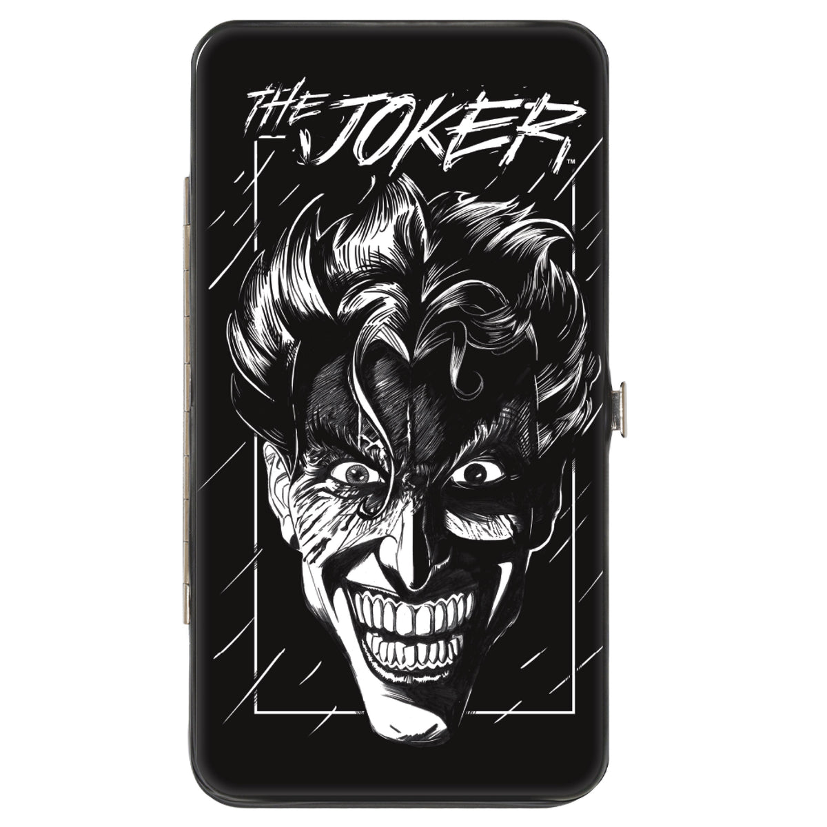 Hinged Wallet - THE JOKER Smiling Face Sketch Black/White — Buckle-Down