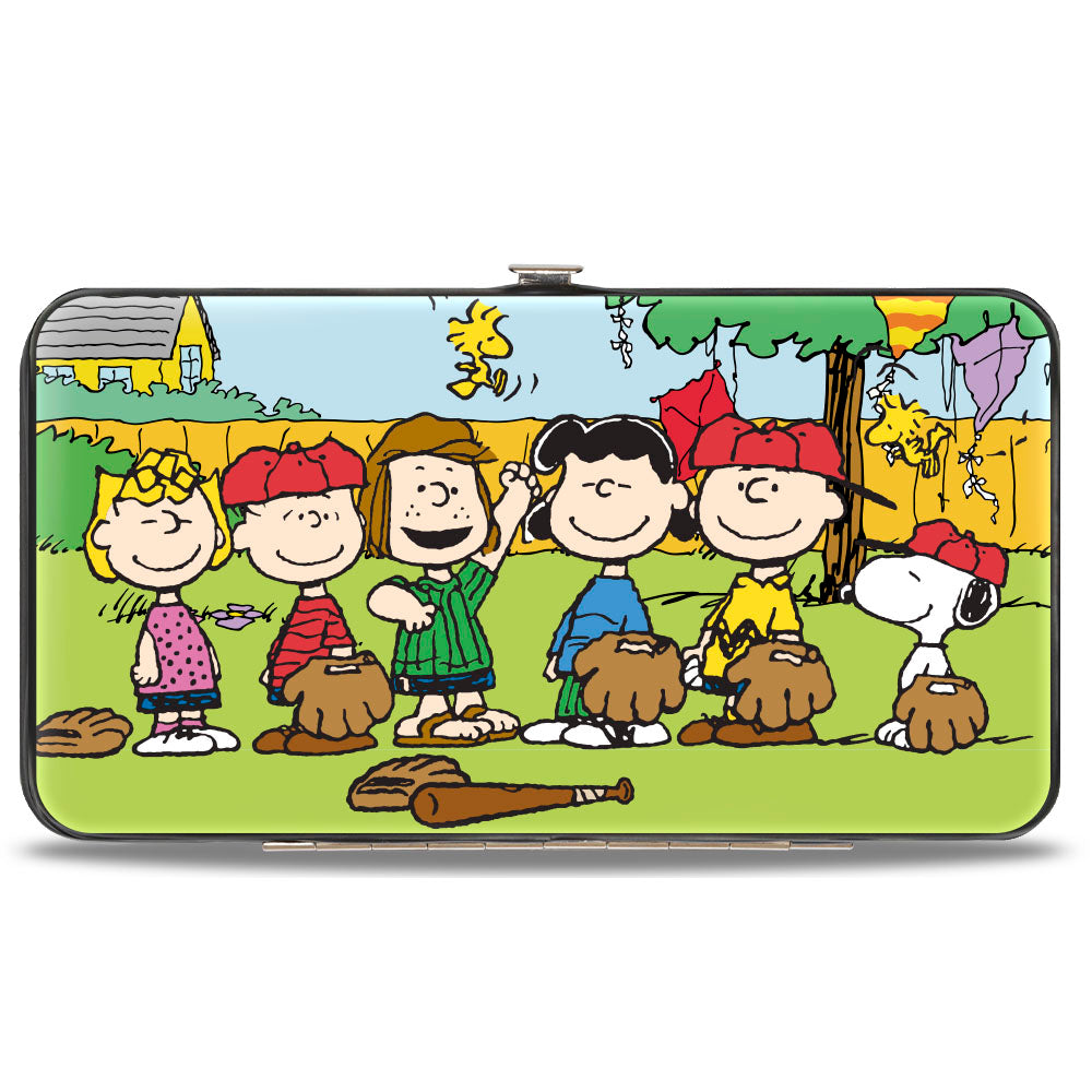 Hinged Wallet - Peanuts Gang Backyard Baseball Group Pose – Buckle-Down