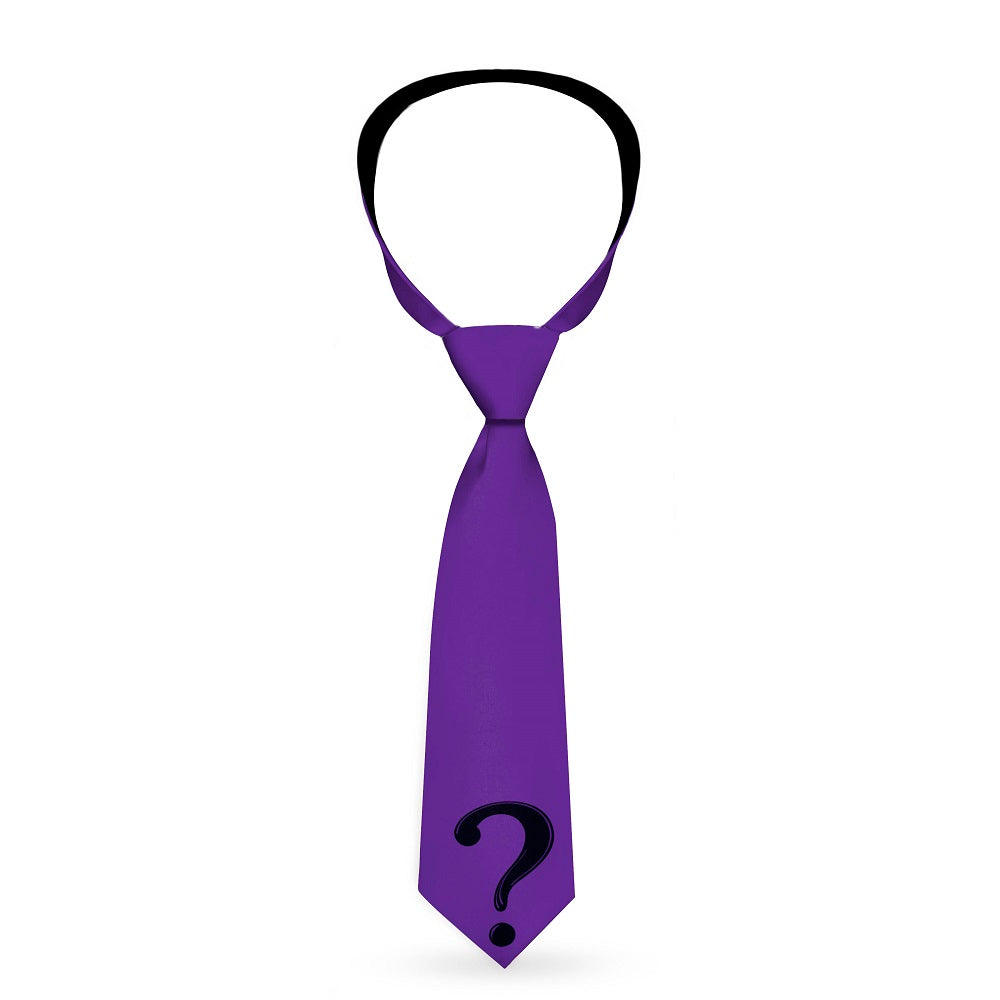 Necktie Standard - The Riddler Question Mark Purple Black – Buckle-Down