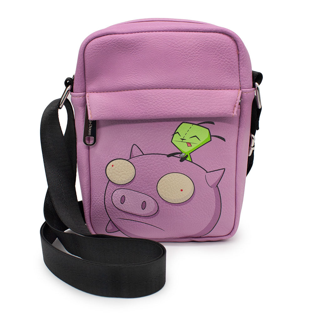 Crossbody Wallet - Invader Zim GIR Riding Piggy Pose Pink — Buckle-Down