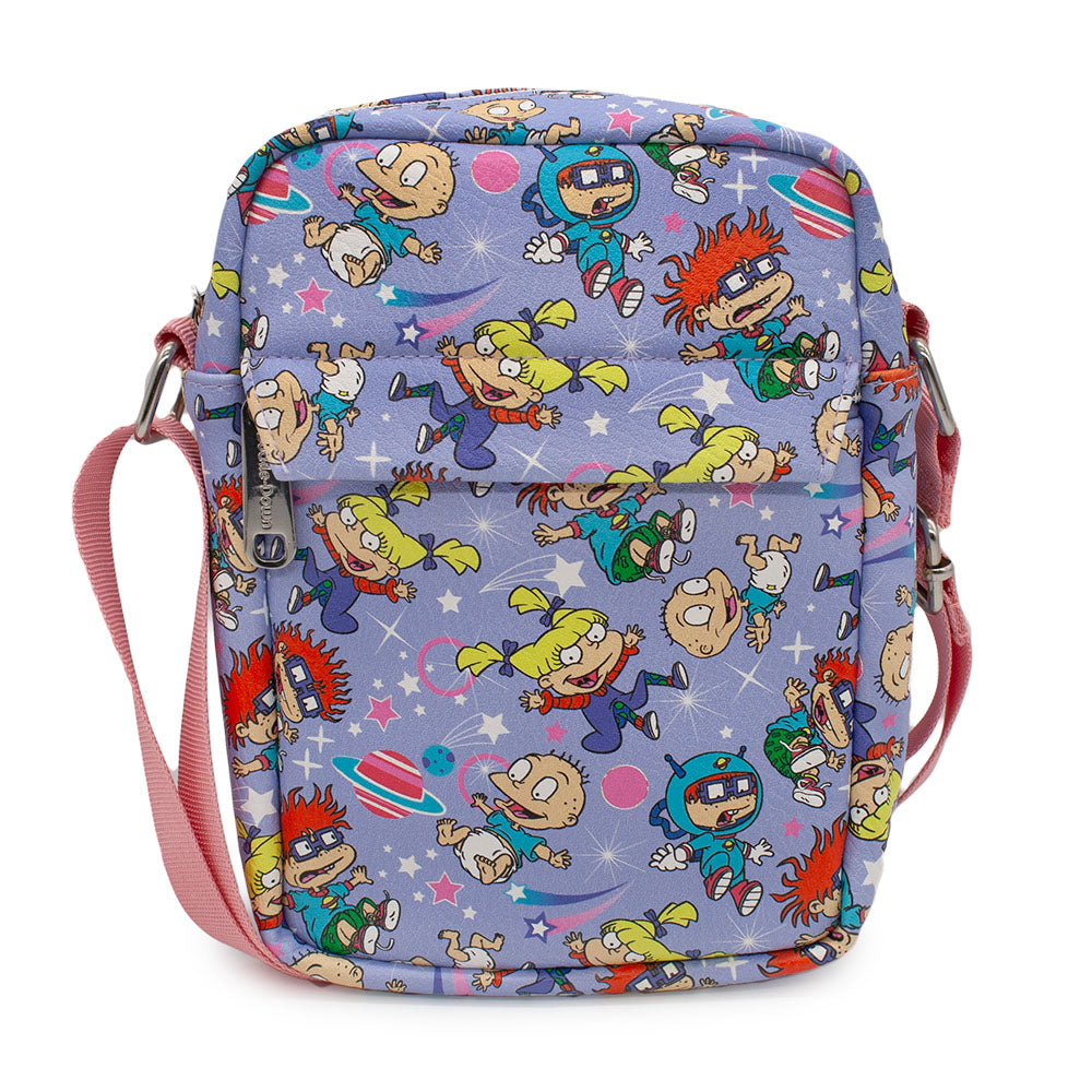 Women's Crossbody Wallet - Rugrats Characters and Icons Collage Lavend ...
