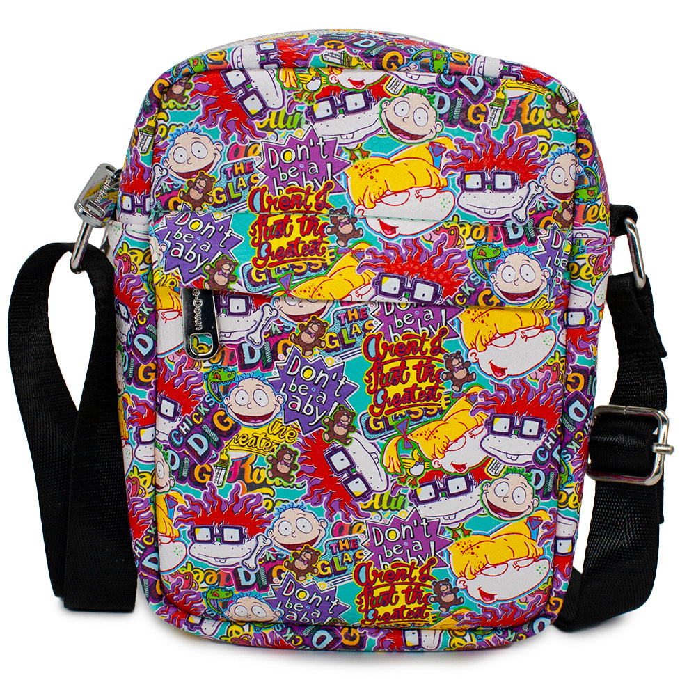 Women's Crossbody Wallet - Rugrats Character Faces and Quotes Collage ...