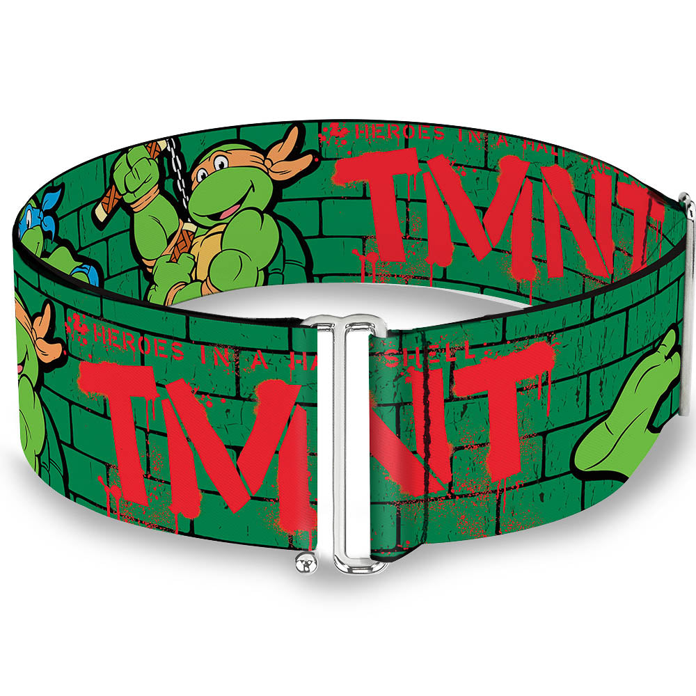 Cinch Waist Belt - Classic TMNT Group Pose2 TMNT Green Brick Wall ...